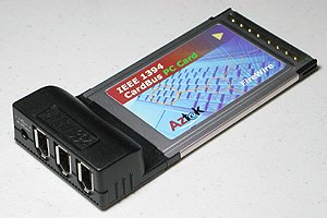 IEEE-1394 CardBus 32 bits con 3 puertos Firewire FW400 6 pines
